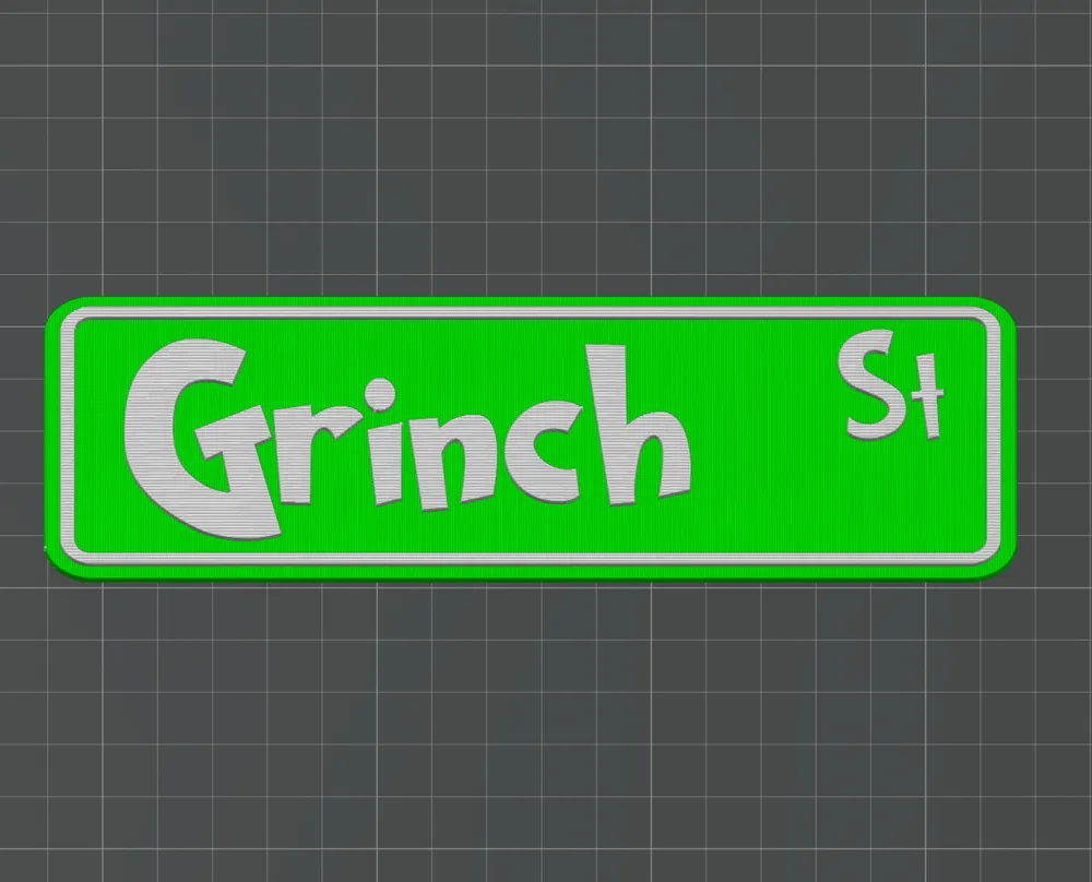 Grinch Street Sign - Christmas Sign- 2 Versions (Flat / Color Swap) by ...