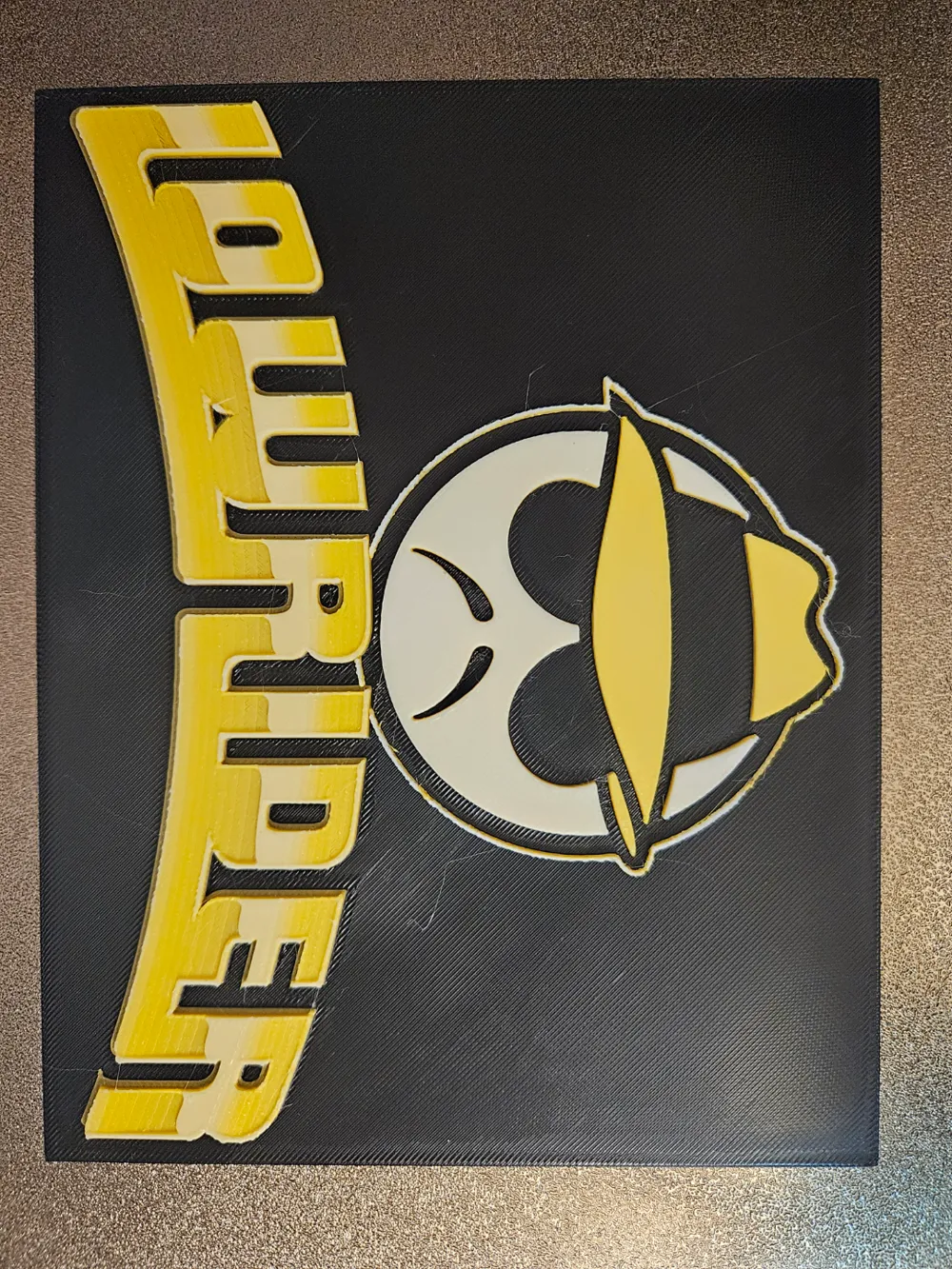 Lowrider Logo Plaque Sign HueForge by NoProblem - MakerWorld