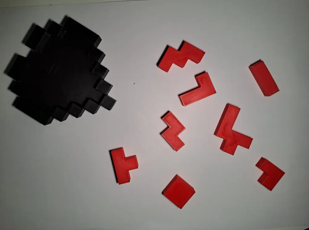 Minecraft Heart Puzzle by Thias - MakerWorld
