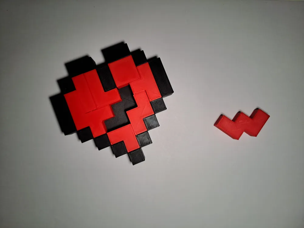Minecraft Heart Puzzle by Thias - MakerWorld