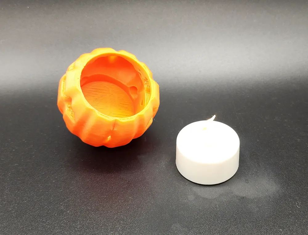 2-Faced Tea Light Pumpkin by Triple G Workshop - MakerWorld