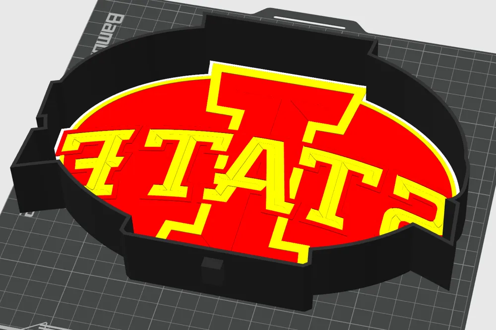 Iowa State Cyclones Logo LED Light Box with Stand two tone by ...
