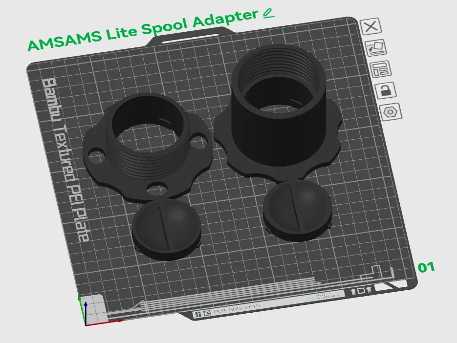 AMS/ AMS Lite Spool Adapter by V3T3D Designs - MakerWorld