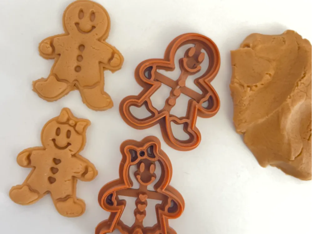 gingerbread man and girl cookie cutters - Free 3D Print Model - MakerWorld