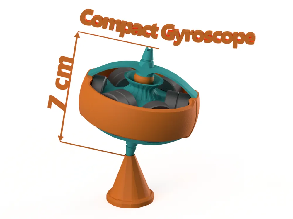 Compact Gyroscope Toy by Bruno MakerWorld: Download Free 3D Models
