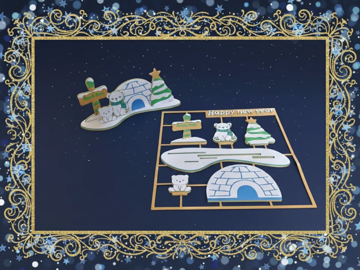 kit card happy new year - Free 3D Print Model - MakerWorld
