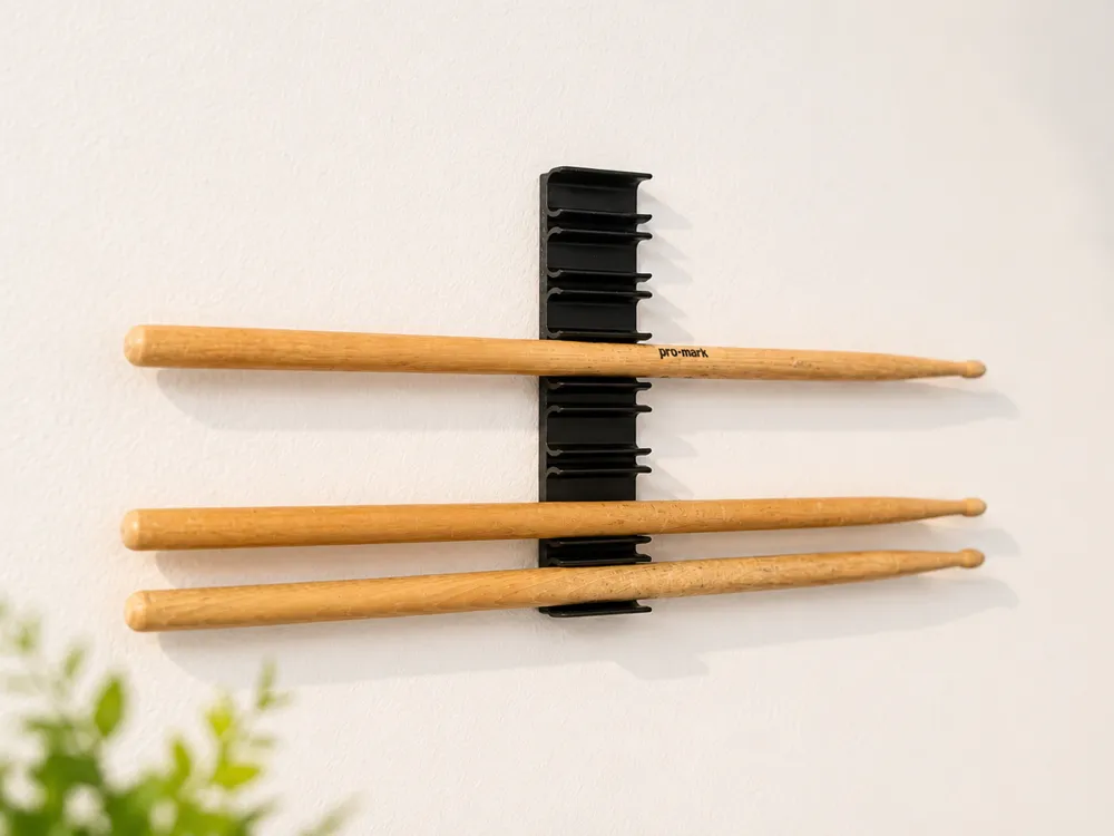 5A Drum Stick Wall Mount | Invisible Screw Design - Free 3D Print Model ...