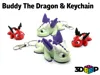 Flexi Buddy the Dragon & Keychain - No Supports - Free 3D Print Model ...