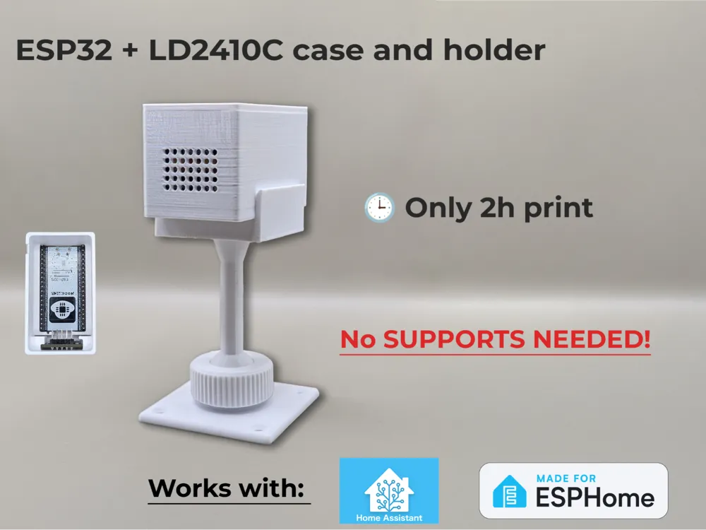 ESP32 and LD2410C Radar Case with Mount / Holder by Freestyler ...