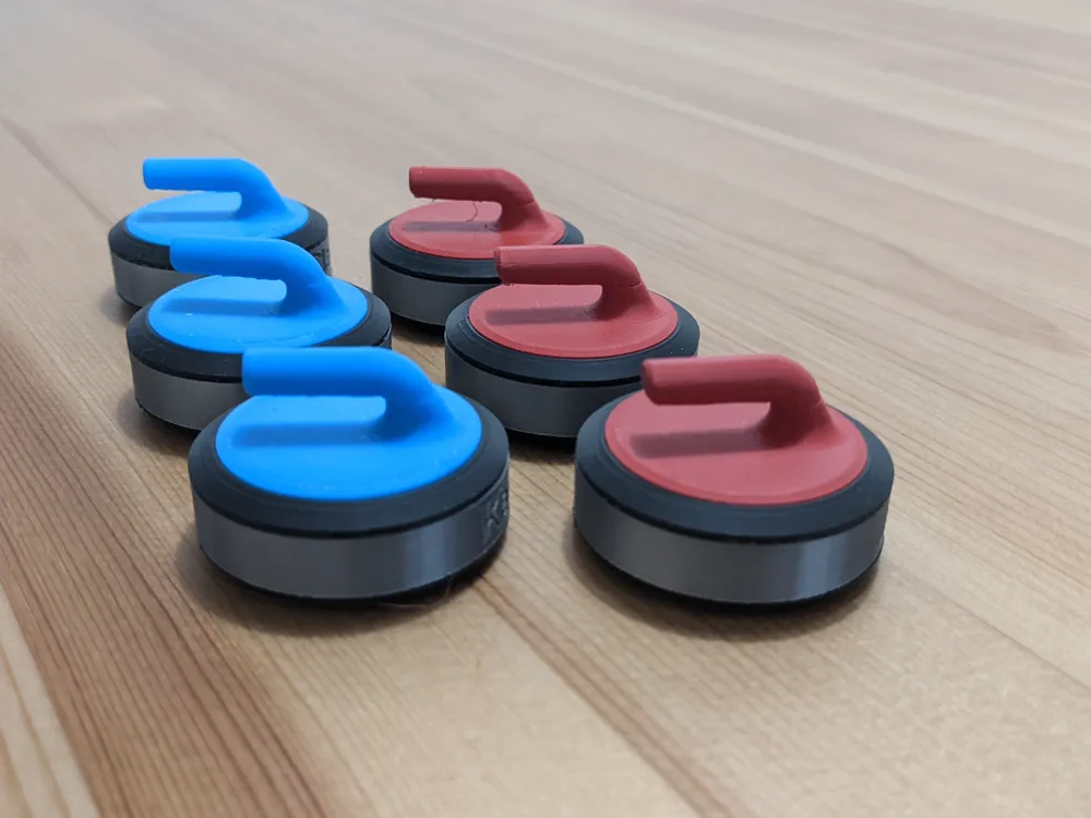 Curling Rock Keychain - No AMS Required by MechEng67 - MakerWorld