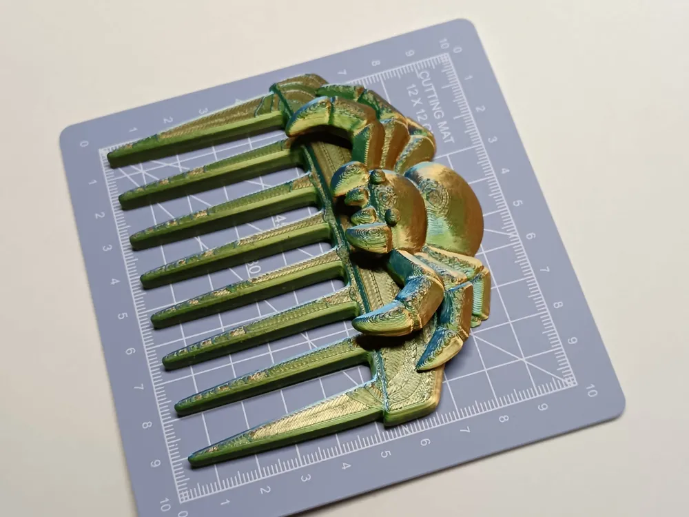 Chonky Spider Hair Comb - Free 3D Print Model - MakerWorld