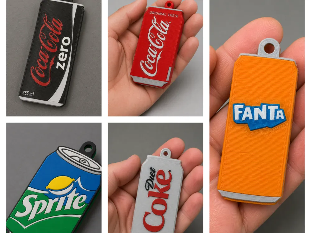 Coca Cola, Diet Zero Sprite Fanta Bottle Opener Keychain - Free 3D ...