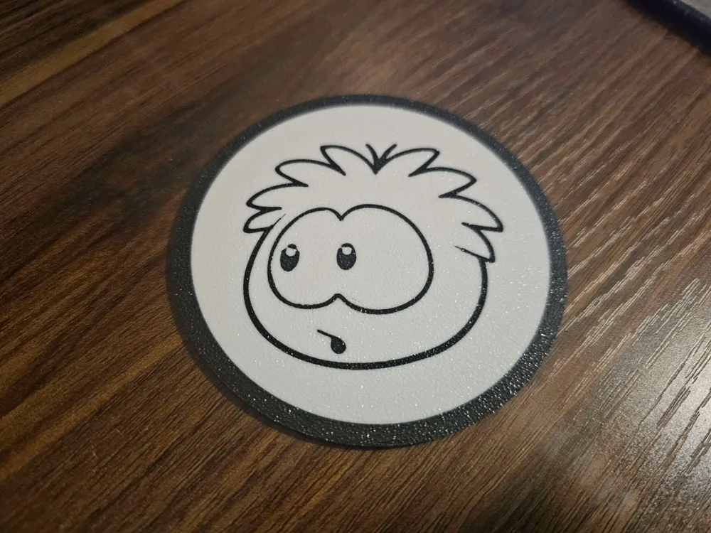 White Puffle Coaster - Club Penguin by Antassium - MakerWorld