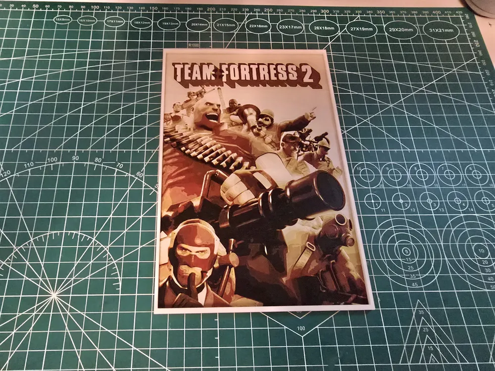 Team Fortress 2 Poster - Hueforge Art - Free 3D Print Model - MakerWorld