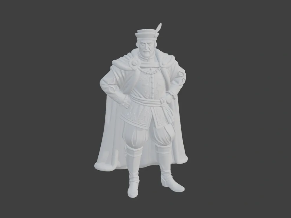 DnD Miniature - Human Noble/Duke NPC - Free 3D Print Model - MakerWorld