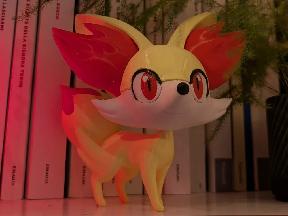 Fennekin Pokemon Multicolor Multipart NO AMS - Free 3D Print Model ...