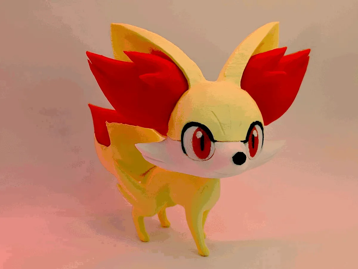 Fennekin Pokemon Multicolor Multipart NO AMS - Free 3D Print Model ...