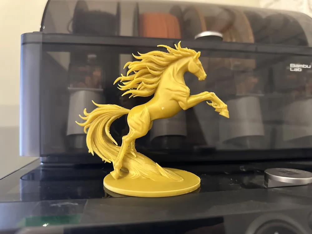 Fire Horse — Decorative 3D Statue - Free 3D Print Model - MakerWorld