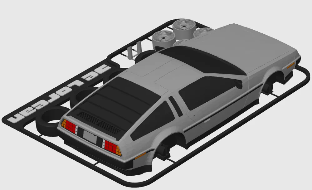 DeLorean DMC-12 Kit Card (from Back to the Future) - Free 3D Print ...