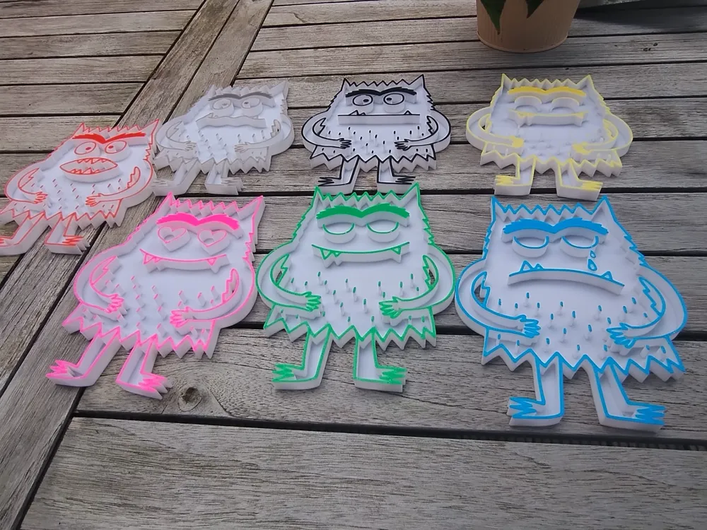 color monsters filling trays - Free 3D Print Model - MakerWorld