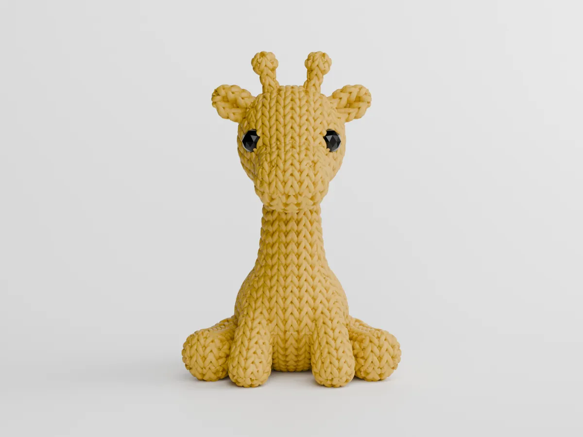 Knitted Giraffe - Free 3D Print Model - MakerWorld