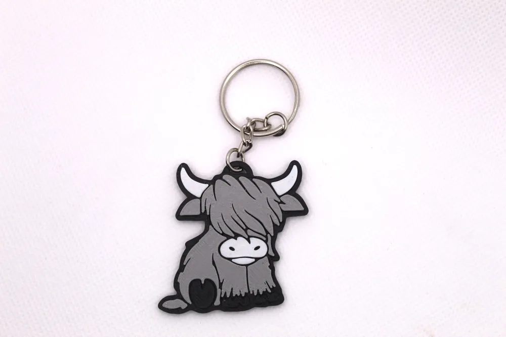 HIGHLAND COW KEYRINGS - Free 3D Print Model - MakerWorld