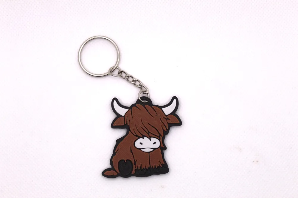 HIGHLAND COW KEYRINGS - Free 3D Print Model - MakerWorld