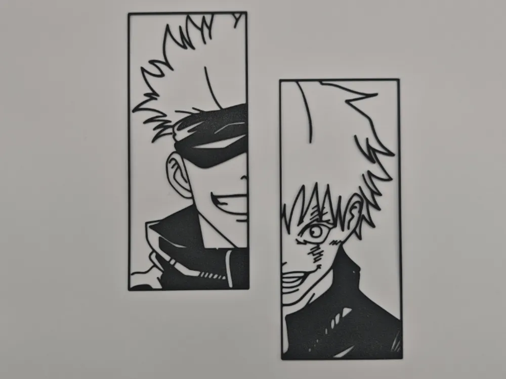 Dual Satoru Gojo Wall Art - Free 3D Print Model - MakerWorld