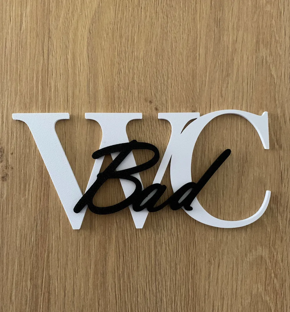 WC Bad Schild – Kostenloses 3D-Druckmodell – MakerWorld