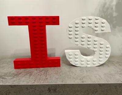 giant brick letters with holes for wall hanging by Justin Barnhill ...
