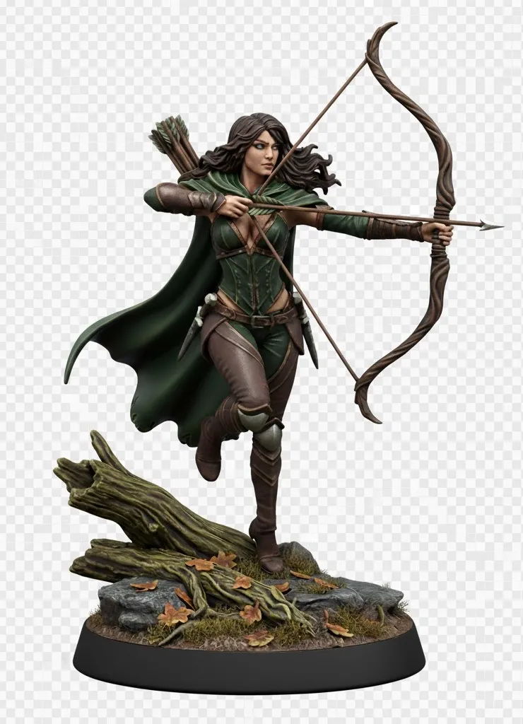 Ranger Human Female D&D Miniature (40mm) by sorgioM MakerWorld ...