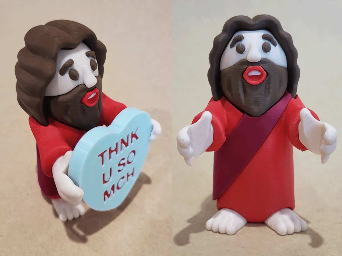 Valentine Jesus Conversation Hearts - Free 3D Print Model - MakerWorld