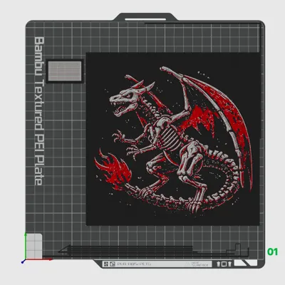 Charizard Skeleton / Pokemon / Wall Art / 2d art by 3D Prints This Week ...