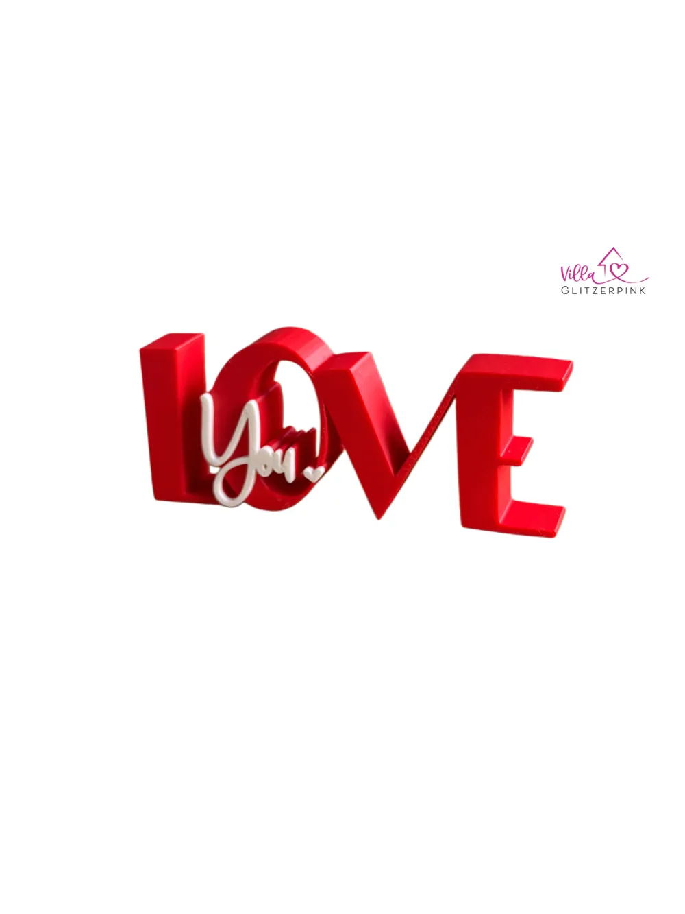 Love You Lettering - Free 3D Print Model - MakerWorld