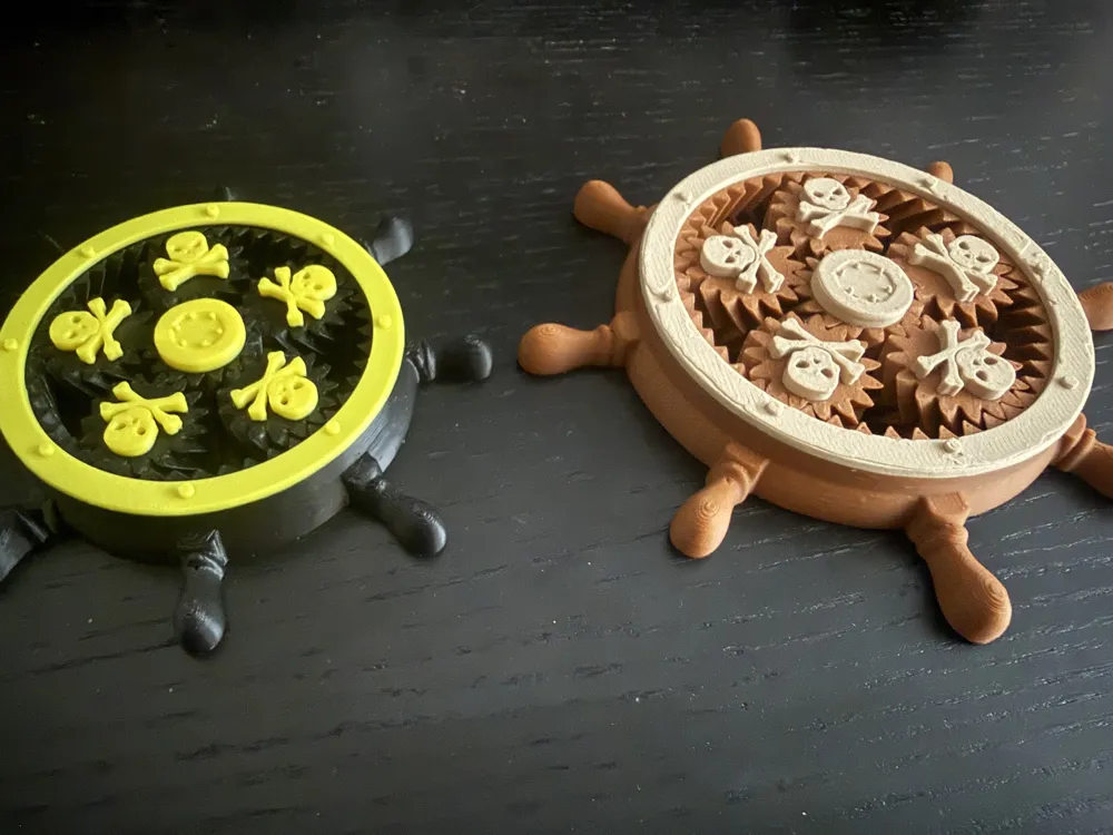 Pirate Ship Helm Jolly Roger Gears Fidget Spinner by Tech23 MakerWorld ...