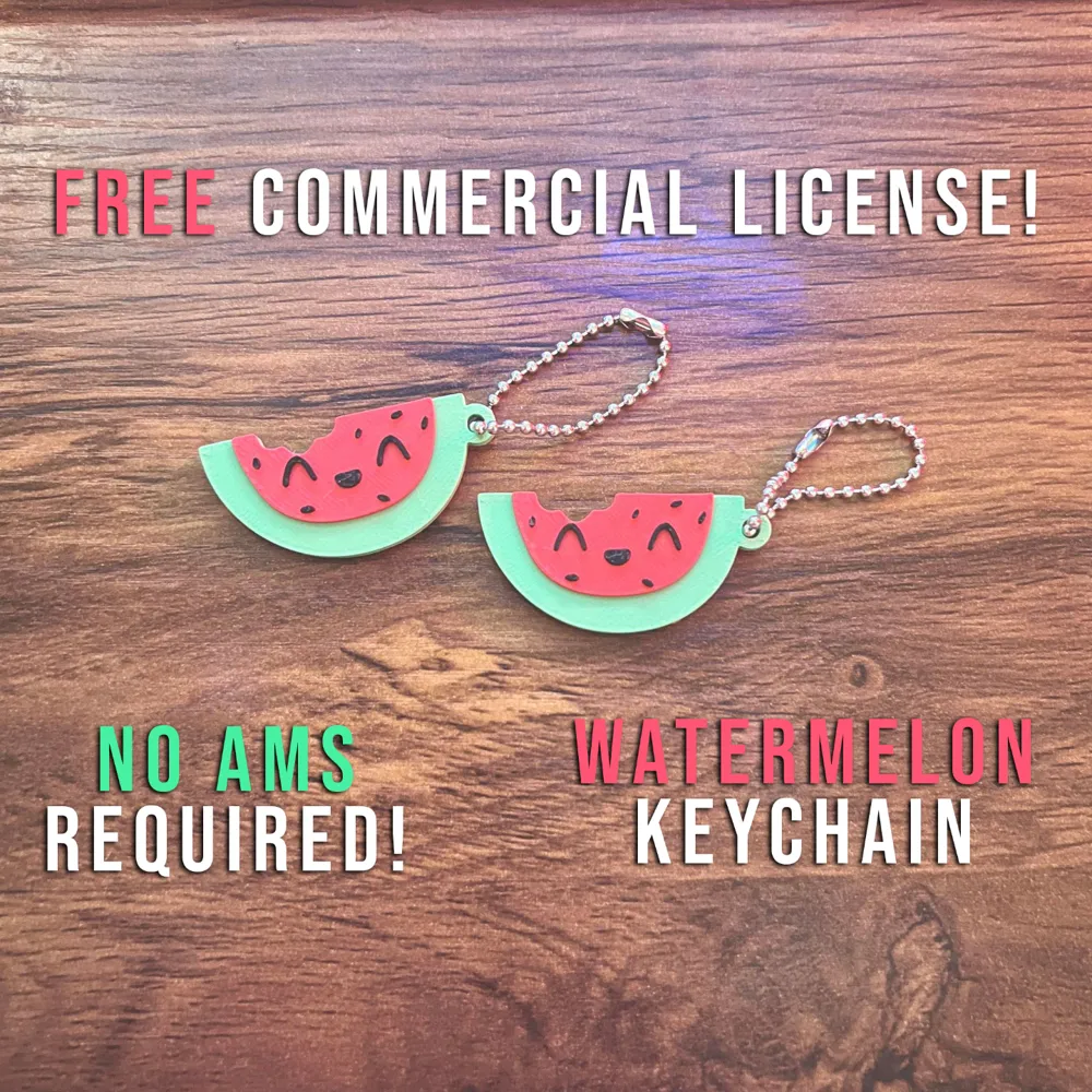Cute Watermelon Keychain by Kevvv-3D - MakerWorld