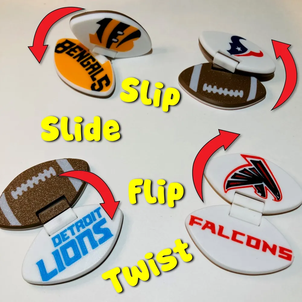 NFL Football Slider + Flip Fidgets