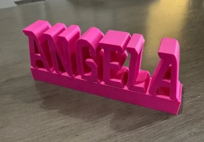 Angela Desk name plate. - Free 3D Print Model - MakerWorld