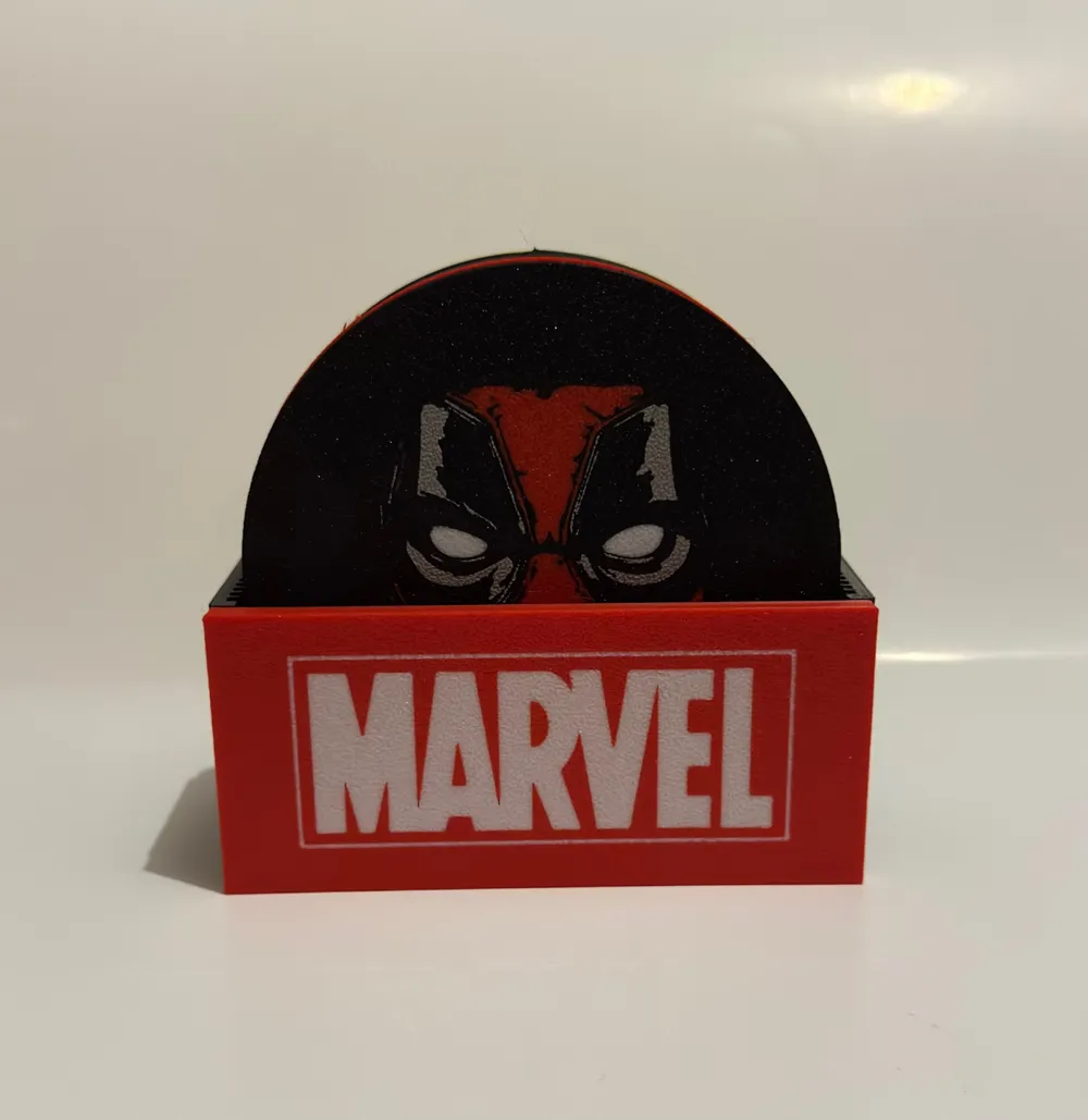 Marvel Coaster Holder by Painleecher MakerWorld: Download Free 3D Models