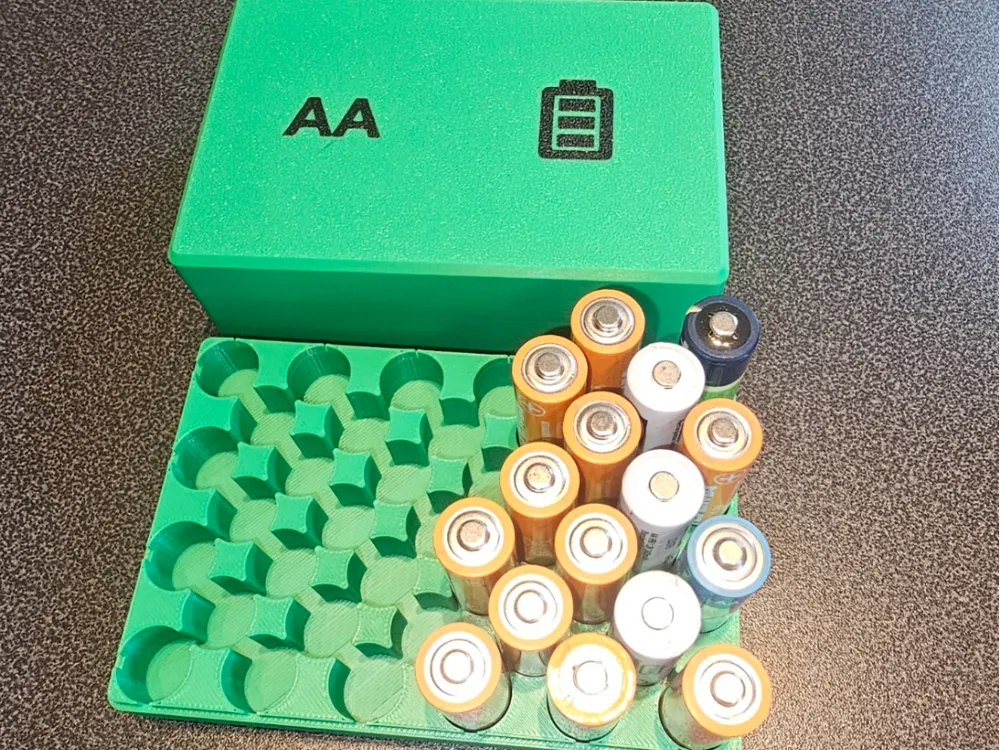 Gridfinity 2x3 Battery bin with lid by Olov - MakerWorld