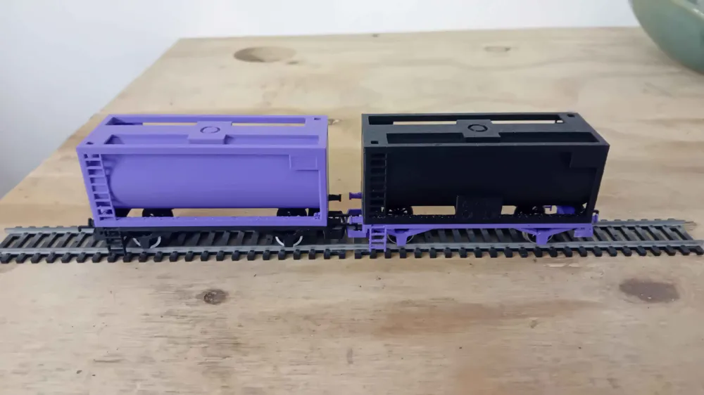 T3D H0 Scale Rail Wagon Fuel / Gas Tanker - Free 3D Print Model ...