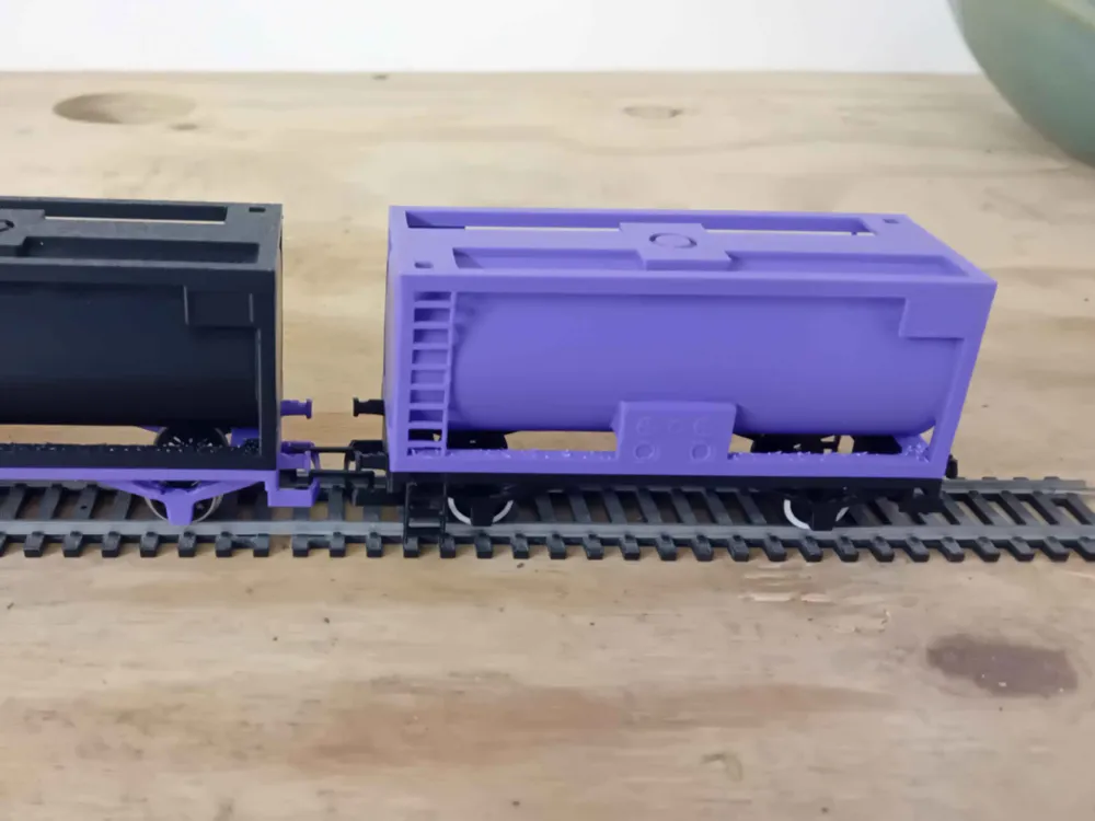 T3D H0 Scale Rail Wagon Fuel / Gas Tanker - Free 3D Print Model ...
