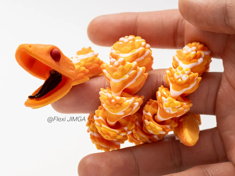 Mini Snake Articulated Animal - Free 3D Print Model - MakerWorld