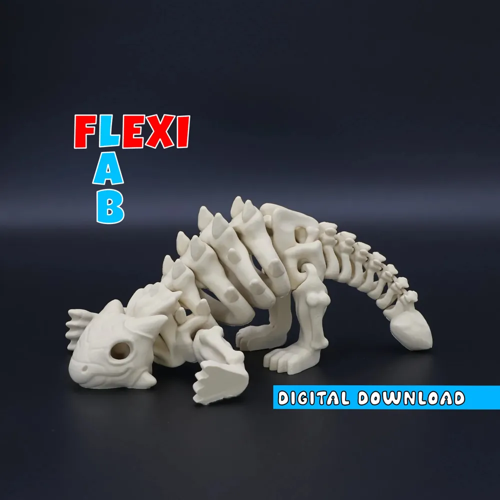 Flexi Dino Skeleton Ankylosaurus Dinosaur by FlexiLAB MakerWorld ...