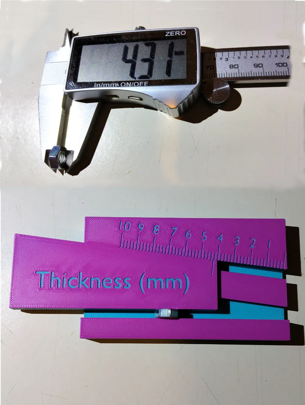 Sliding Thickness Gauge by 3D_Grandpa - MakerWorld