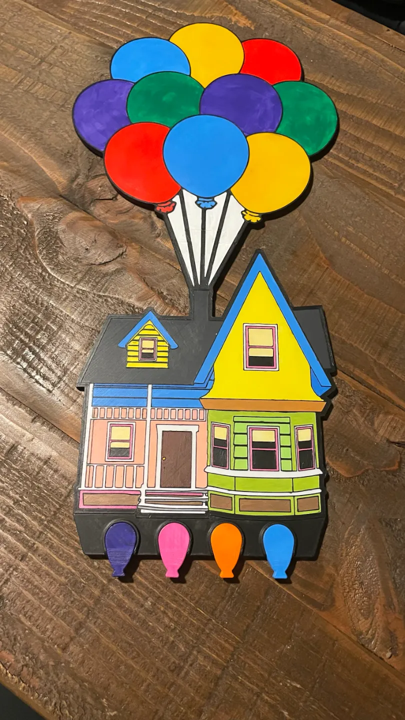 UP Balloon House Key Holder by GraysonMakerWorld: Download Free 3D Models