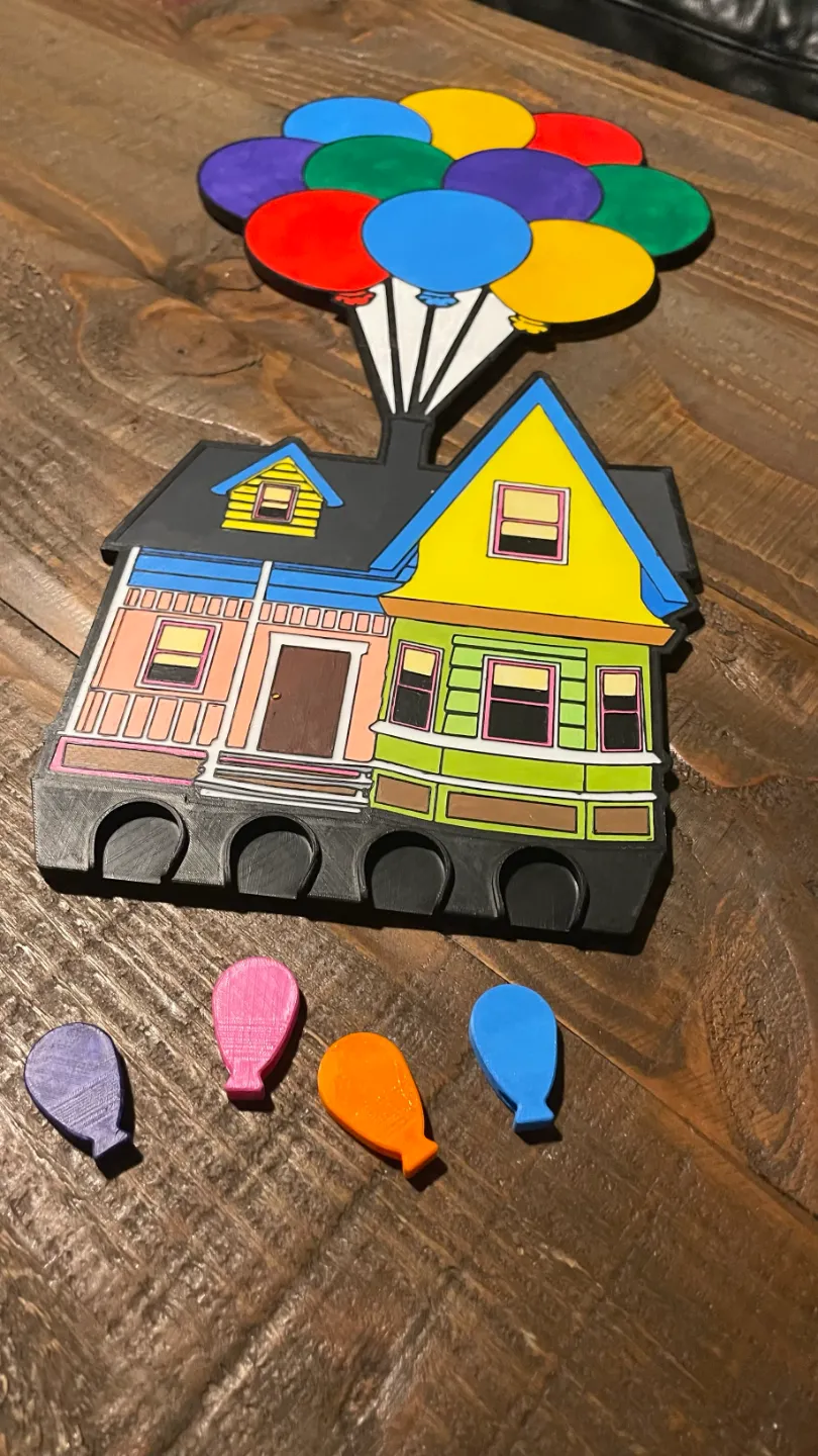 UP Balloon House Key Holder by GraysonMakerWorld: Download Free 3D Models