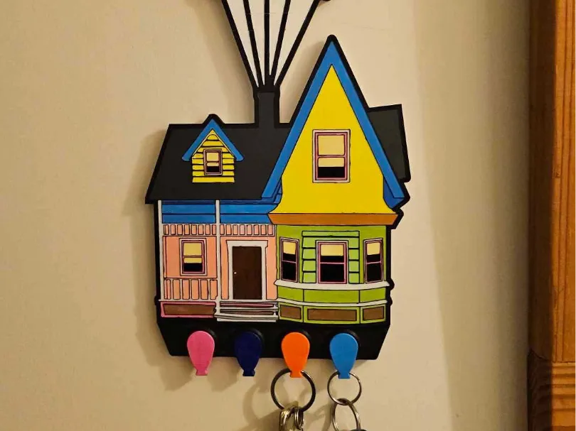 UP Balloon House Key Holder - Free 3D Print Model - MakerWorld