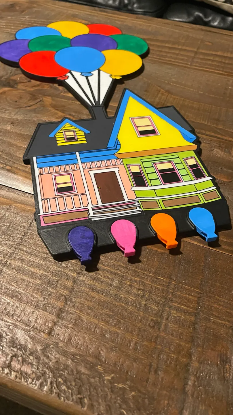 UP Balloon House Key Holder by GraysonMakerWorld: Download Free 3D Models