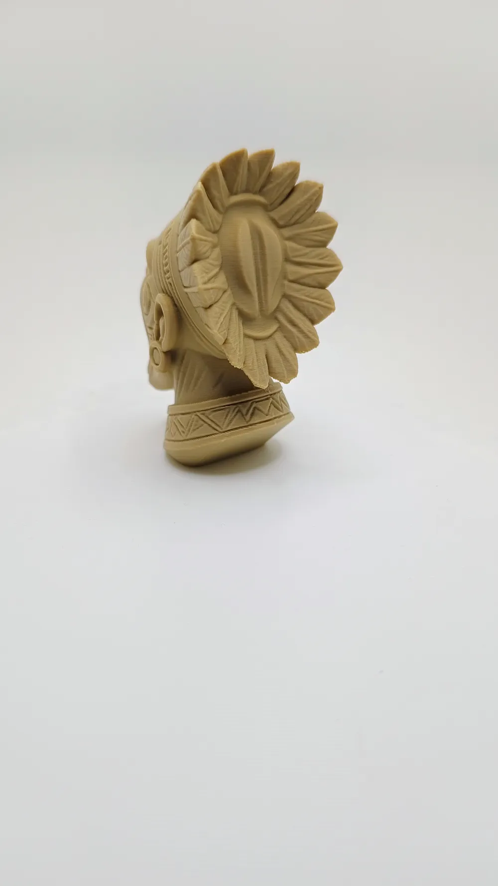 Ancestral Maya Warrior Head Bust "Tribal Art" - Free 3D Print Model ...